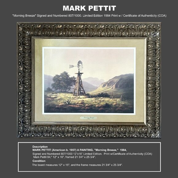 MARK PETTIT signed picture | Art | Mark Pettit American B 957 Painting ...